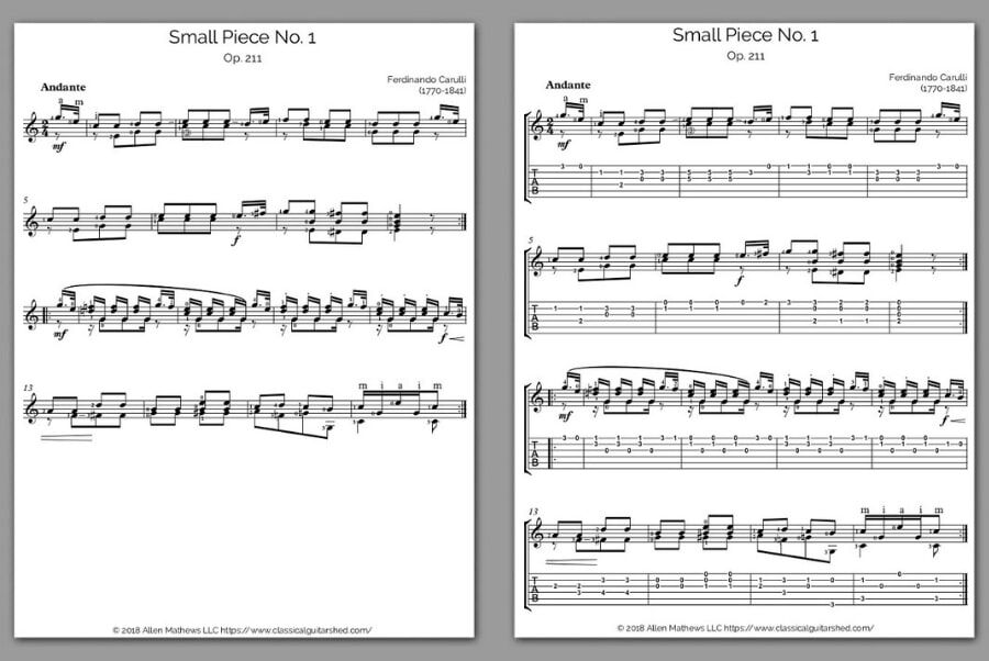 [Free Sheet Music] Ferdinando Carulli - Op. 211 No. 1